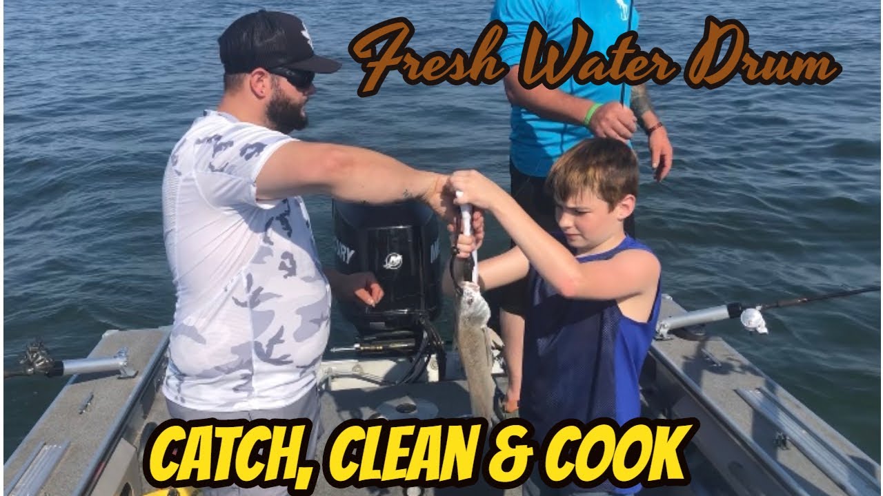 Freshwater Drum Catch, Clean & Cook - YouTube