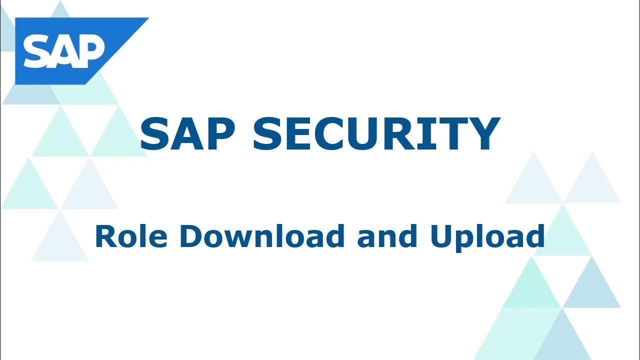 How to do role download and upload in SAP | SAP Security - YouTube