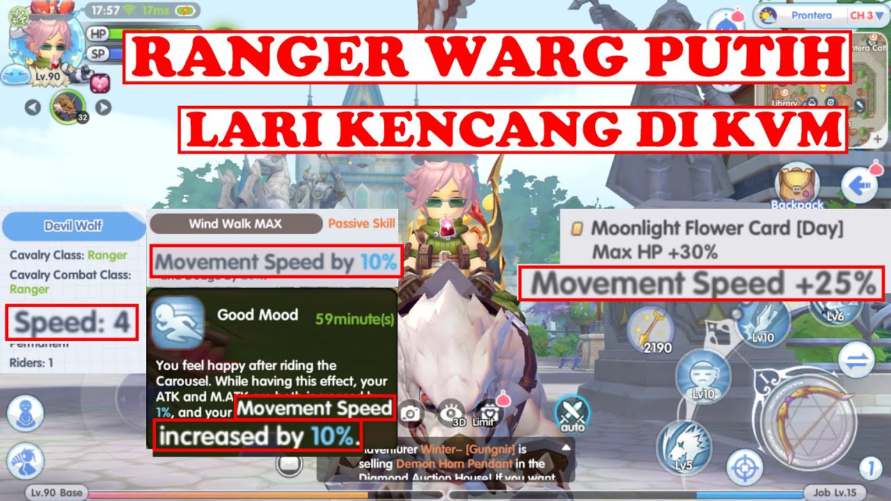 RANGER WARG PUTIH! LARI KENCANG DI KVM! Ragnarok X Next Generation ROX ...