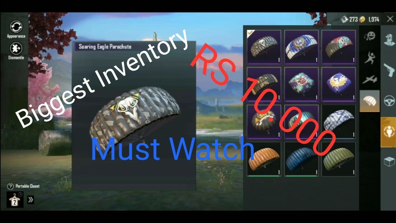 My RS 10.000 Pubg Lite Inventory| Costliest Inventory of the village ...