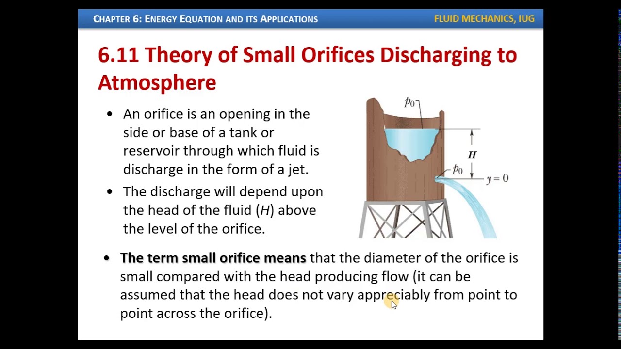 Lecture31: Chapter6 (The Energy Equation and its Applications) - Part5 ...