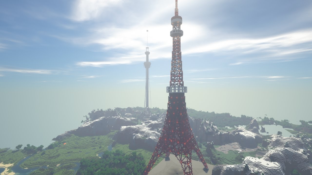 Tokyo Tower 1:1 Scale | Minecraft Time Laps [SPFF/Mihoshi ...