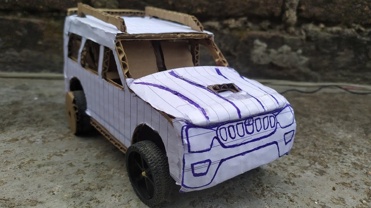 How To Make RC Mahindra Scorpio S11 Car From Cardboard | home made ...