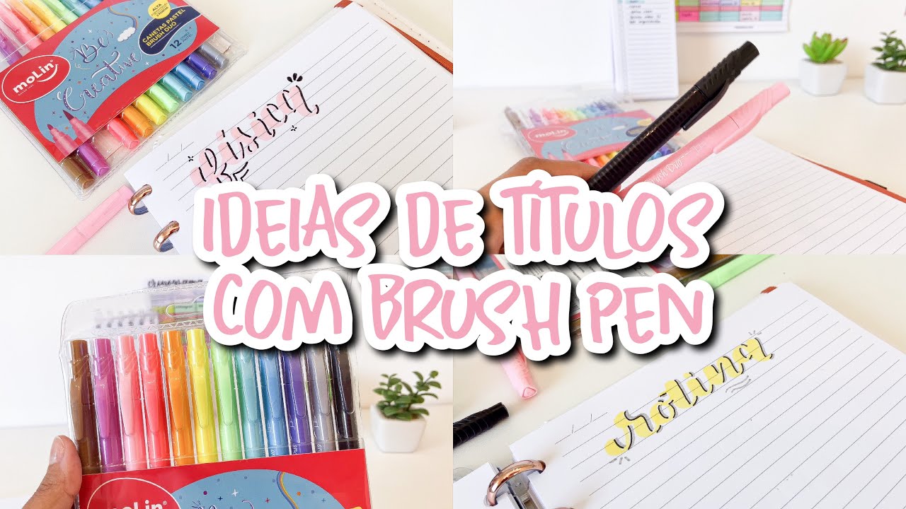 IDEIA DE TÍTULO COM BRUSH PEN | COMO FAZER BRUSH LETTERING - YouTube