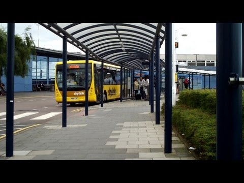 East Midlands Airport Bus to Leicester (bus stops presently by arrival ...