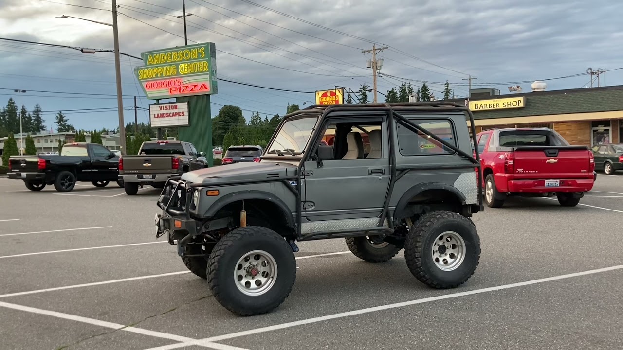 Suzuki samurai VW turbo diesel swap part 5: test drive - YouTube