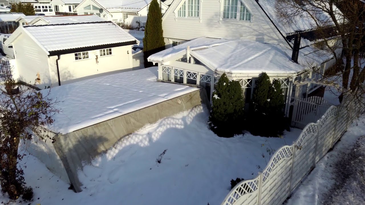 Pond winter cover on, 2019 - YouTube