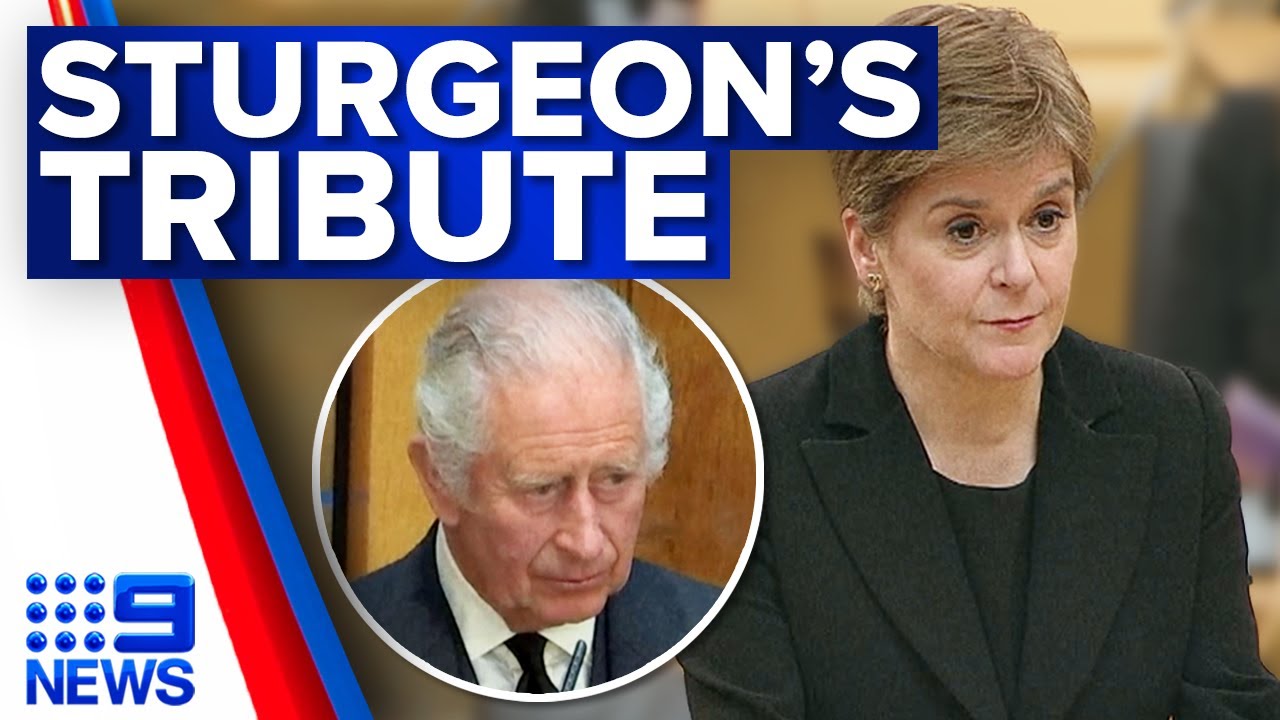Scotland's First Minister Nicola Sturgeon pays tribute to the late ...