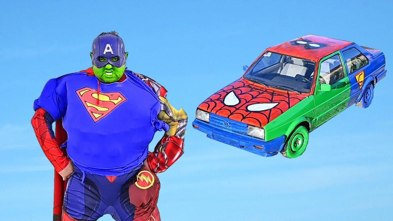 Superheroes Car - YouTube