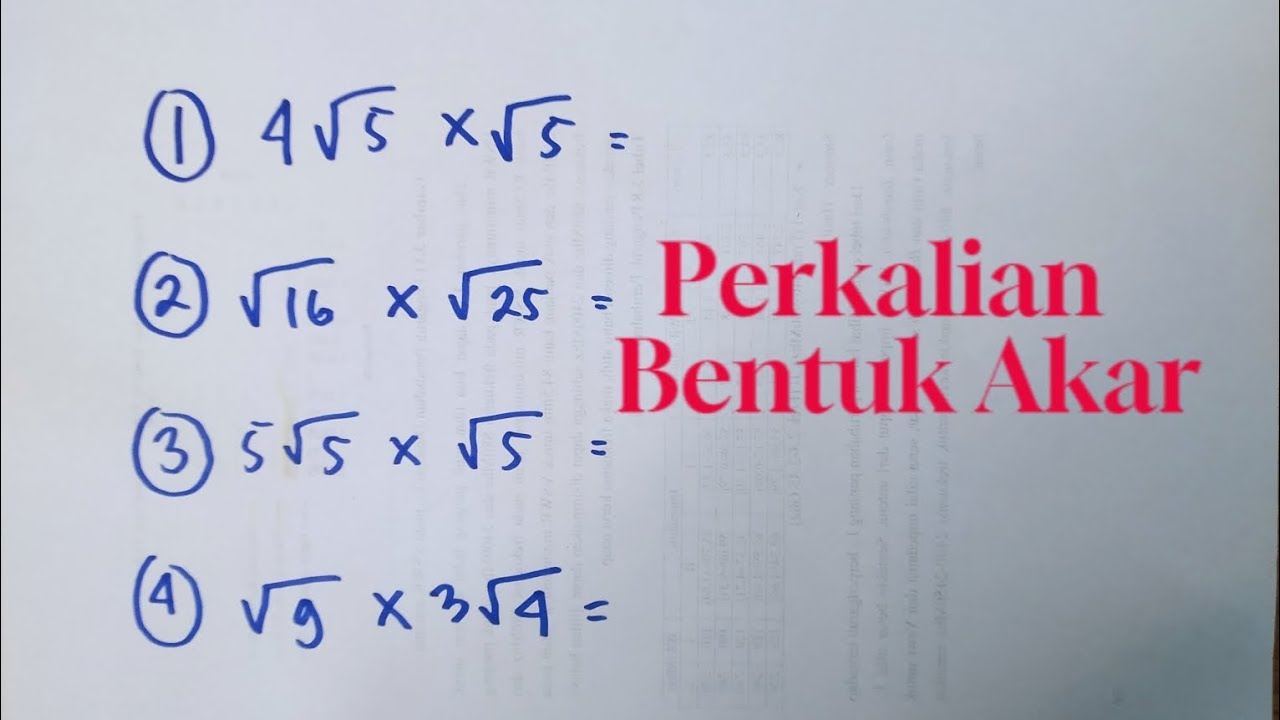 Cara Menghitung Bentuk Akar Kuadrat - YouTube
