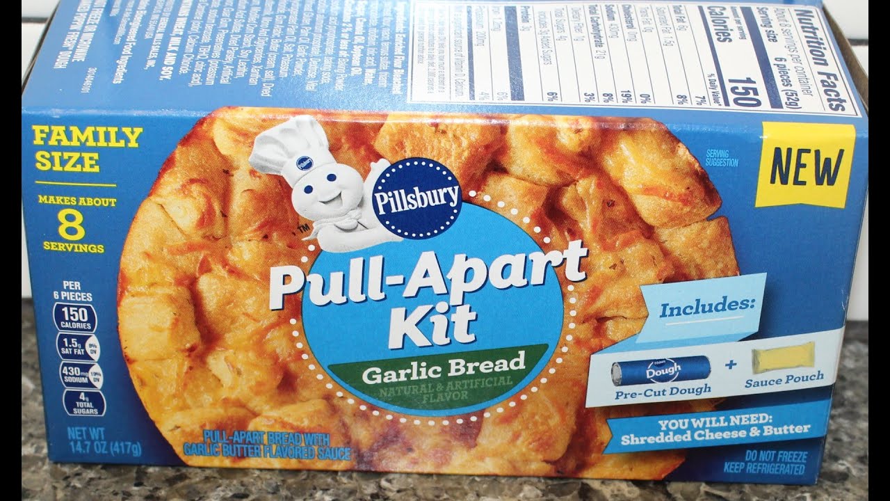 Pillsbury Pull-Apart Kit: Garlic Bread Review - YouTube