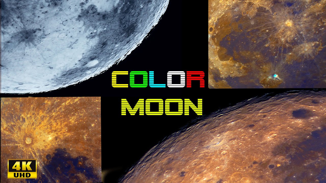 COLOR MOON ! You haven't seen this yet! Video 4K. Telescope and amazing ...