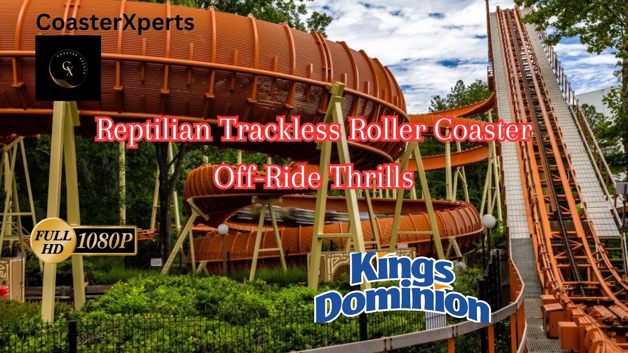 Reptilian Trackless Roller Coaster Off-Ride Thrills 🎢💥 Kings Dominion ...
