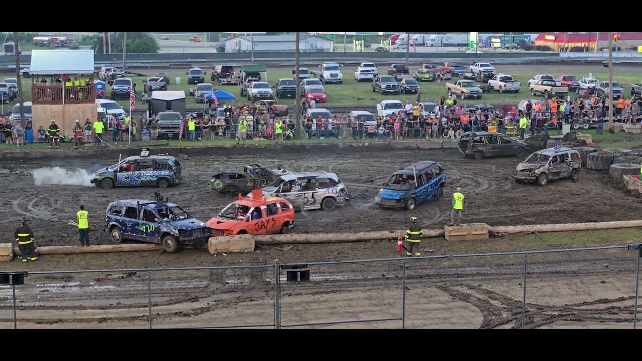 Minivan Demolition Derby - Knoxville, IL - 7/12/25 - YouTube