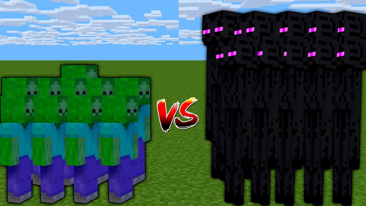 ZOMBIE vs ENDERMAN | Mob Minecraft Battle - YouTube