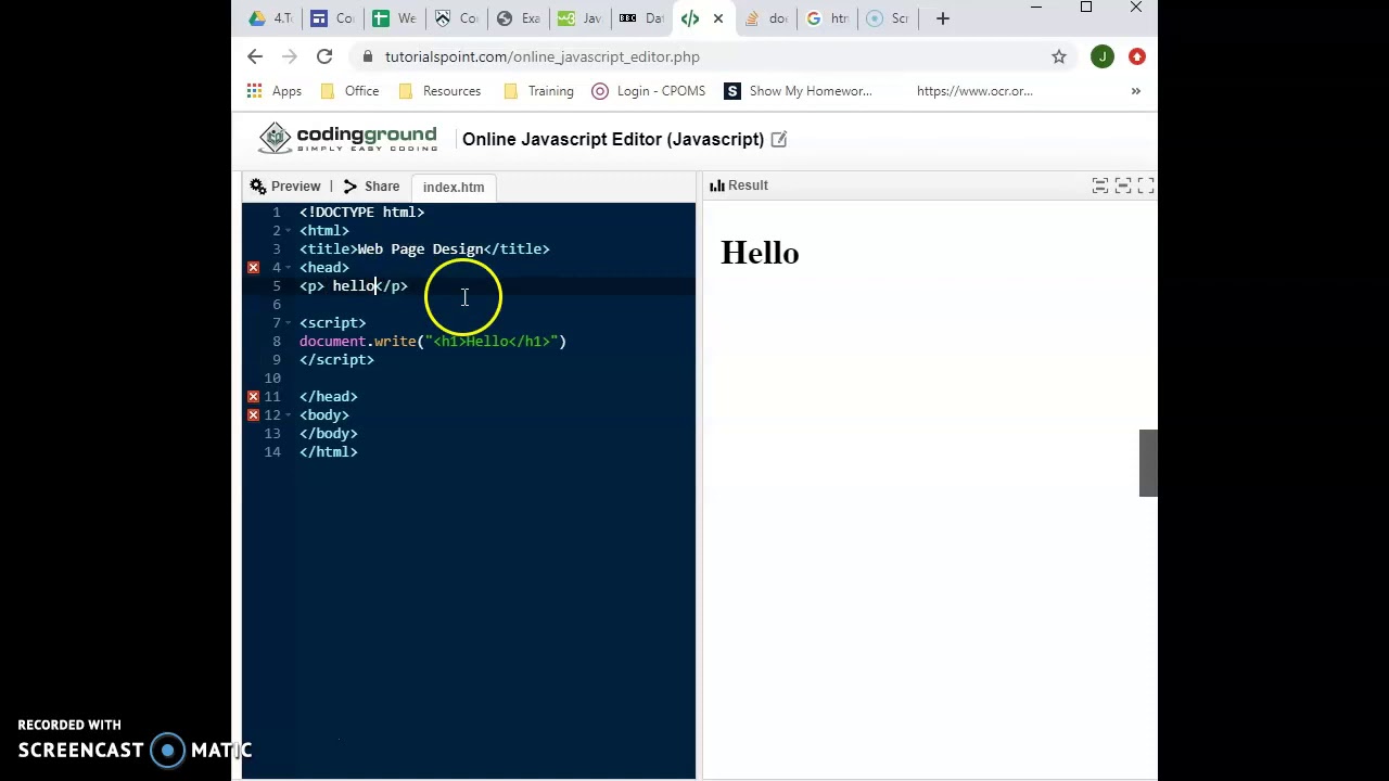 1 Javascript Outputs Youtube