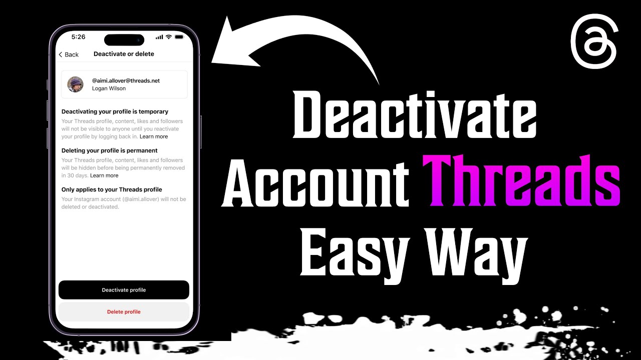 How To Deactivate Threads Account Easy Way - YouTube