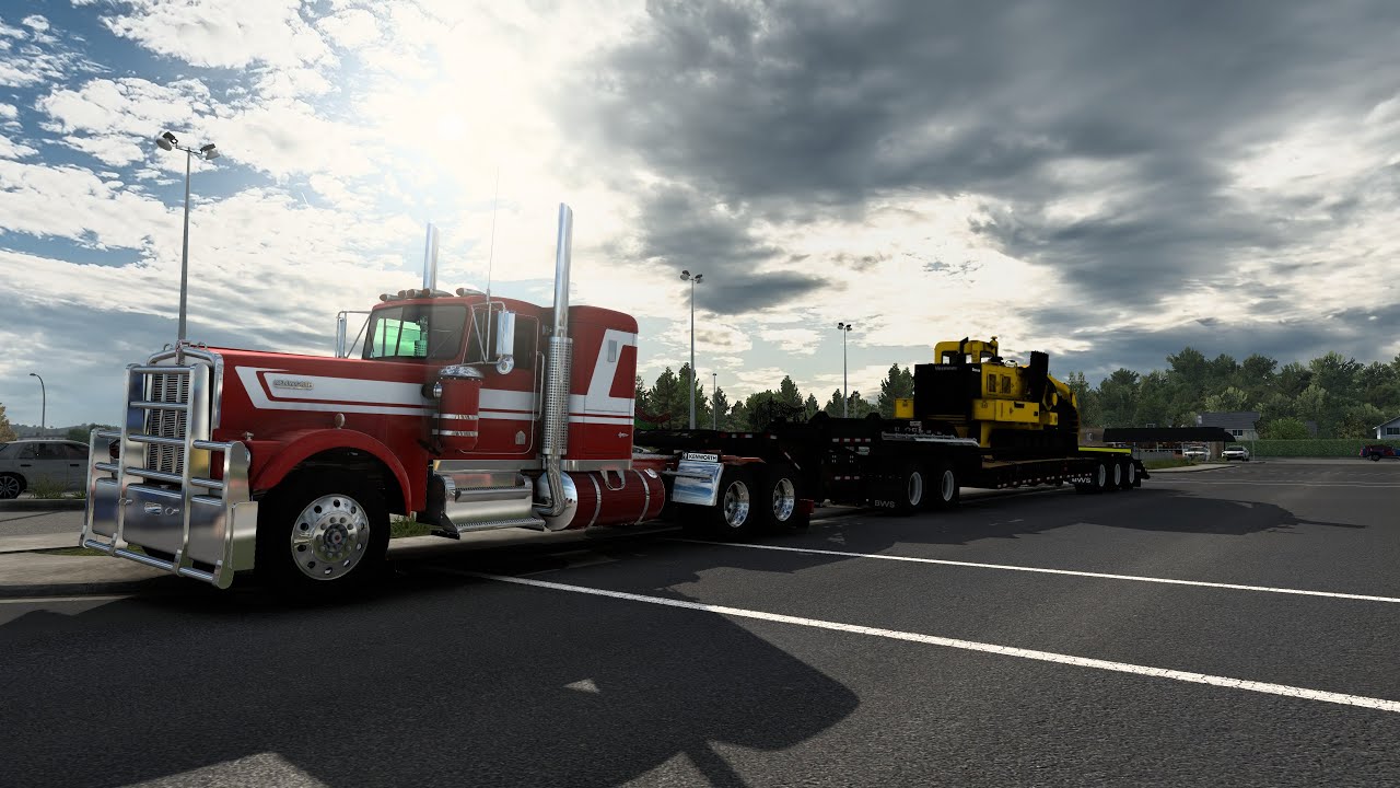 American Truck Simulator Kenworth W900a trip up in Canada - YouTube