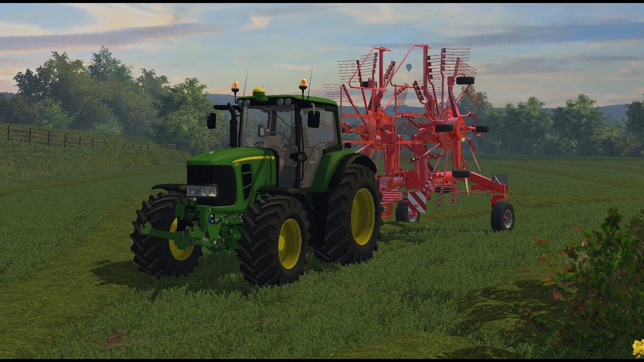 Chellington 2015: Raking Grass Silage - YouTube