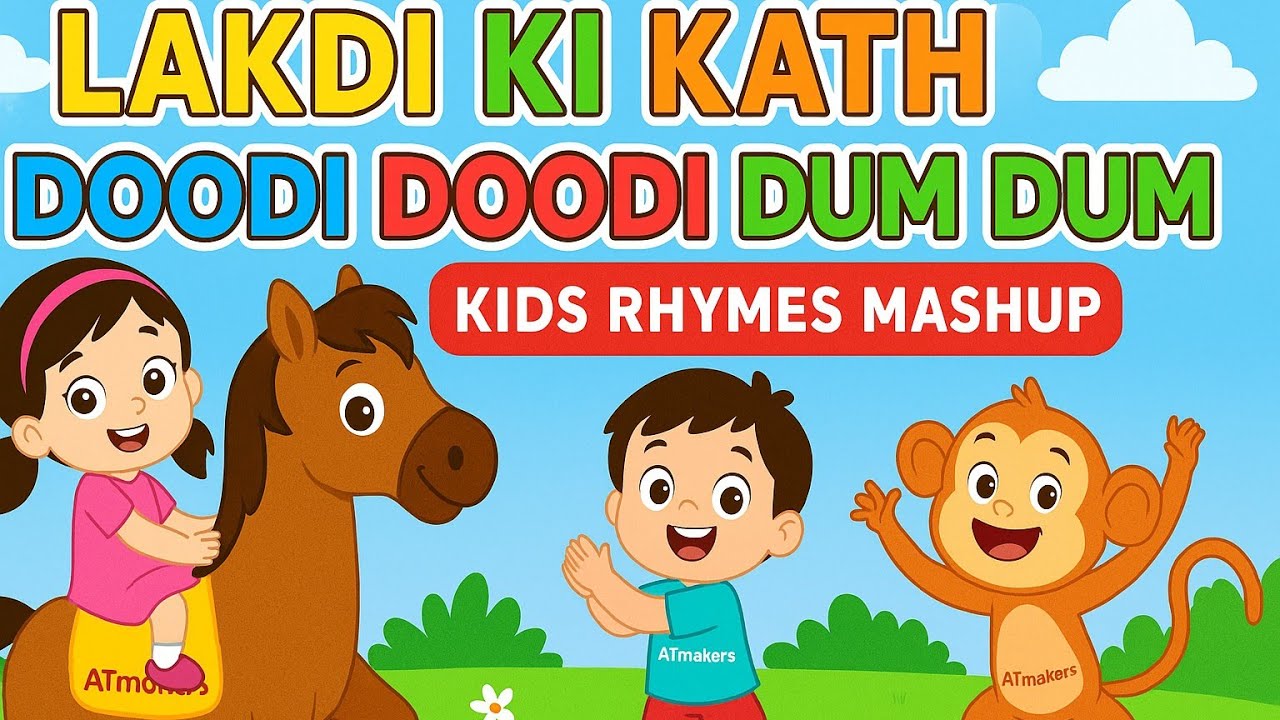 Lakdi Ki Kathi x Doodi Doodi Dum Dum | Funny #Kids Rhyme Mashup | Hindi ...