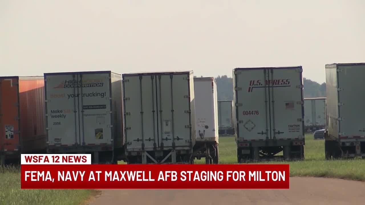 Navy, FEMA staging at Maxwell Air Force Base - YouTube