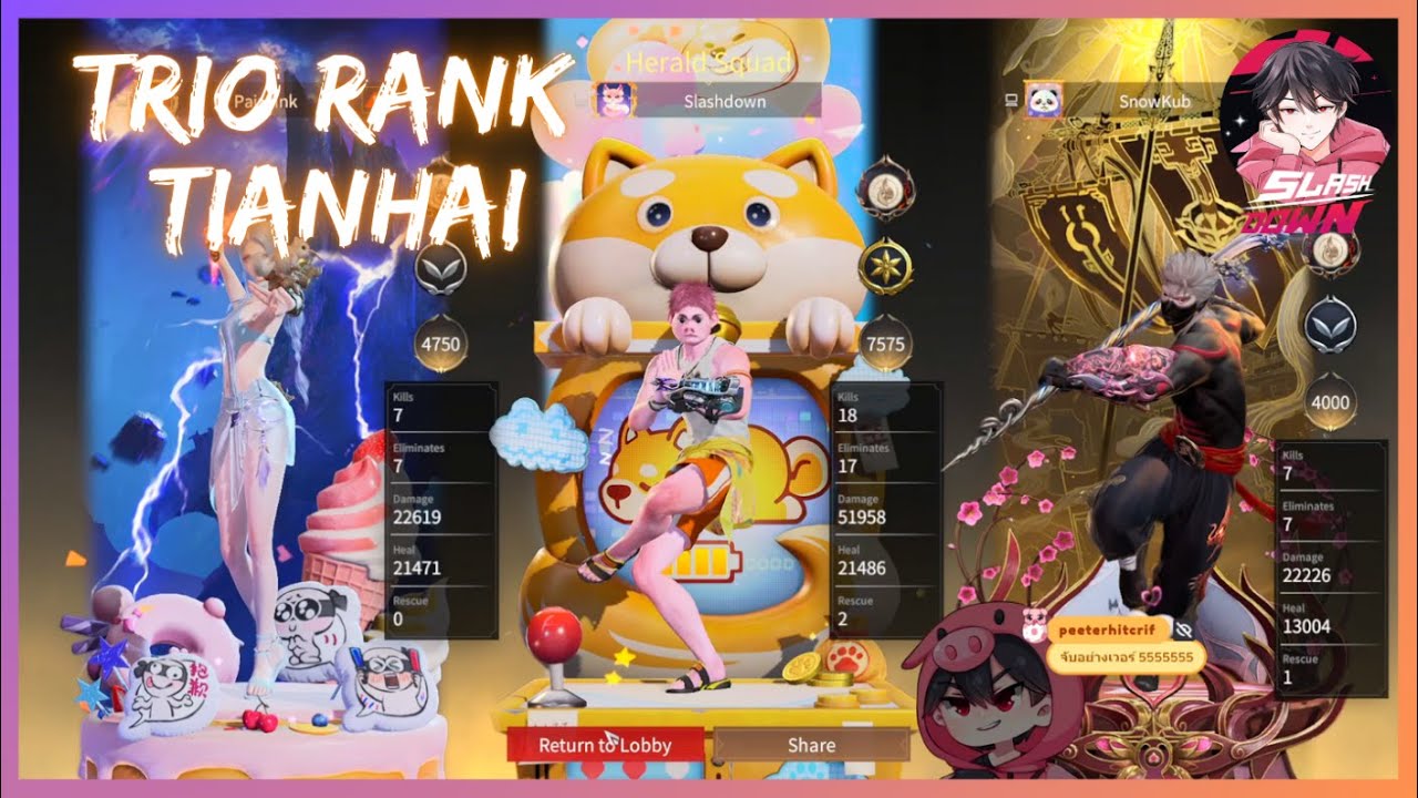 Trio Rank Gameplay - Tianhai #23 Naraka Bladepoint - YouTube