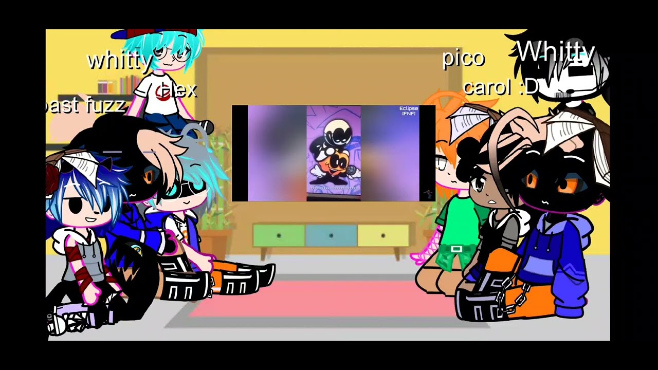 fnf characters+past fuzz react to fnf part 2 - YouTube