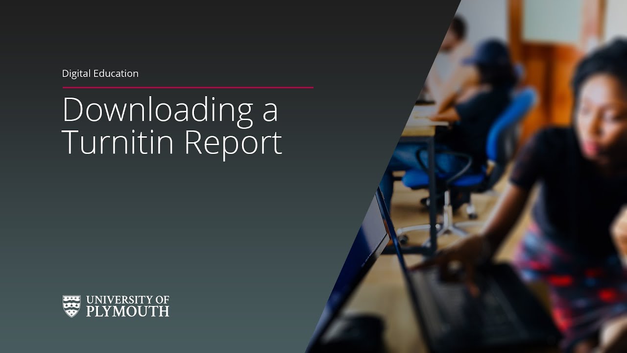 Downloading a Turnitin Report - YouTube