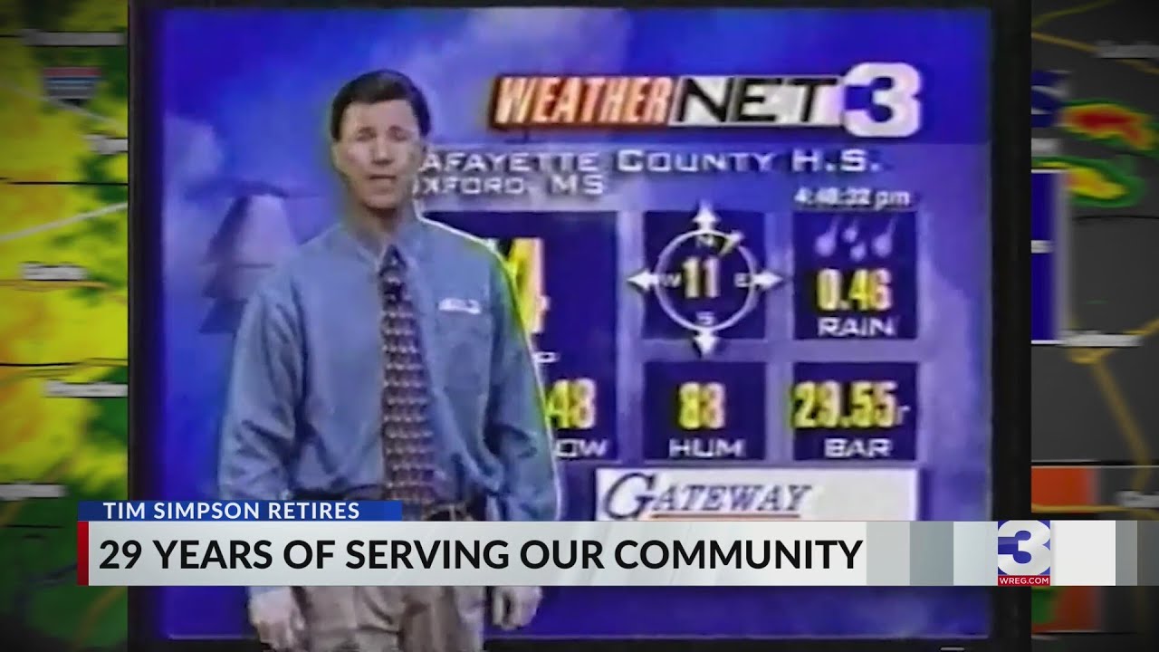 Memories of weather expert Tim Simpson on final day at WREG - YouTube