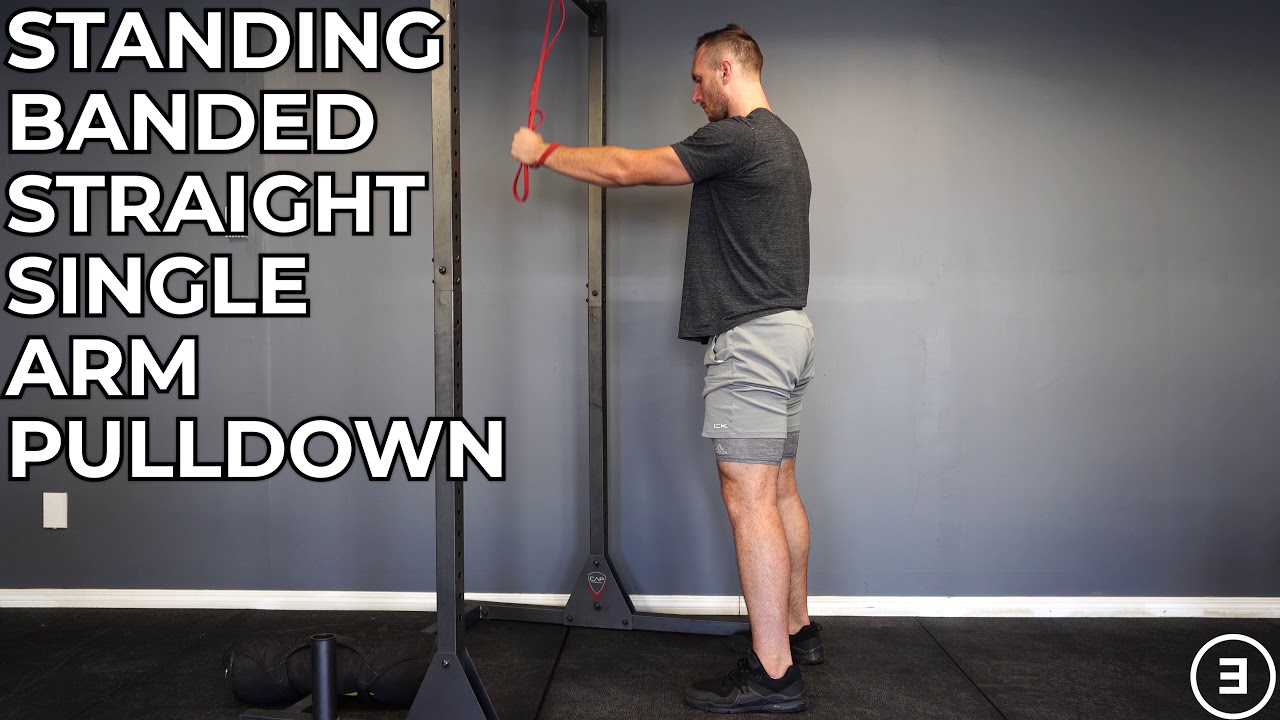 Standing Banded Straight Single Arm Pulldown - YouTube
