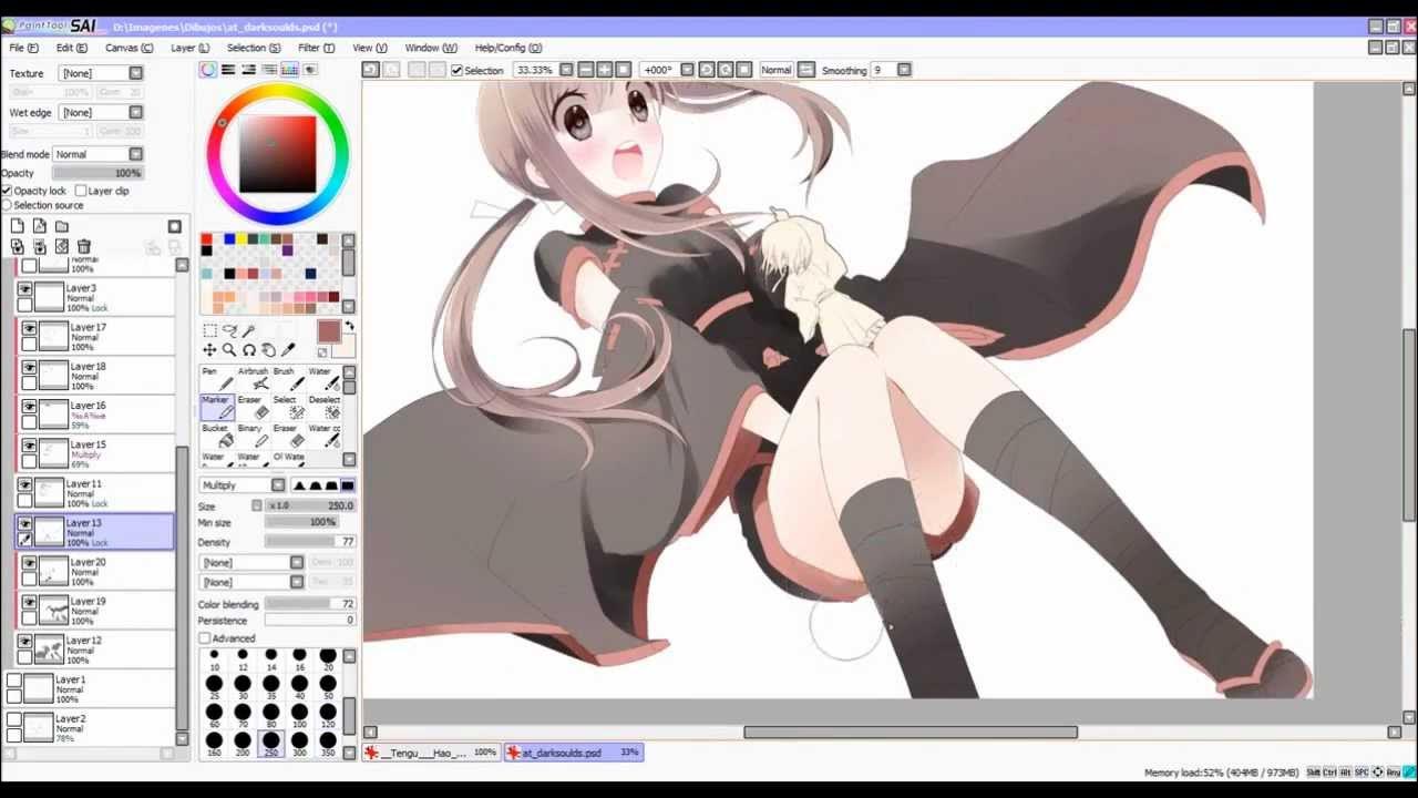 (Paint tool Sai) Speedpaint - YouTube