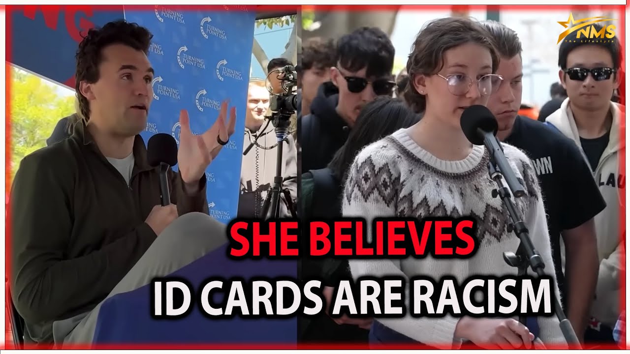 Charlie Kirk Debate College Girls Who Believes ID Cards are Racism ...