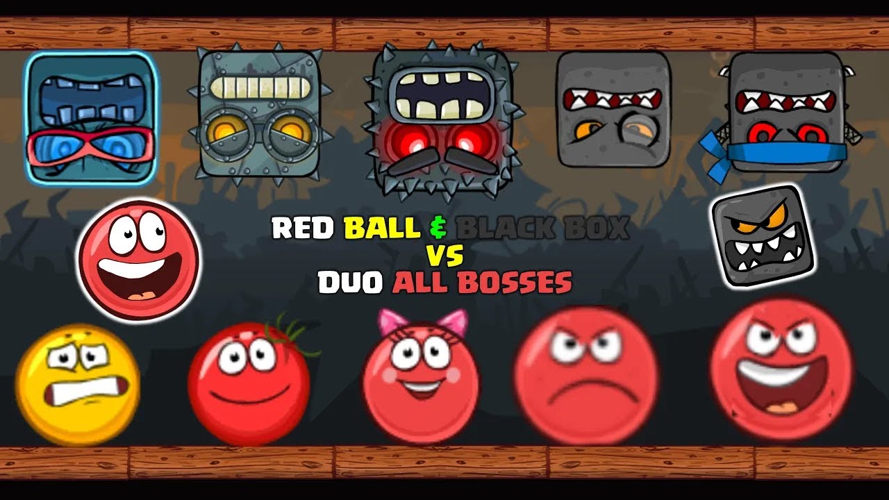 Duo Red Ball and Black Box vs Duo All Bosses - Slow Motion - Fusion ...