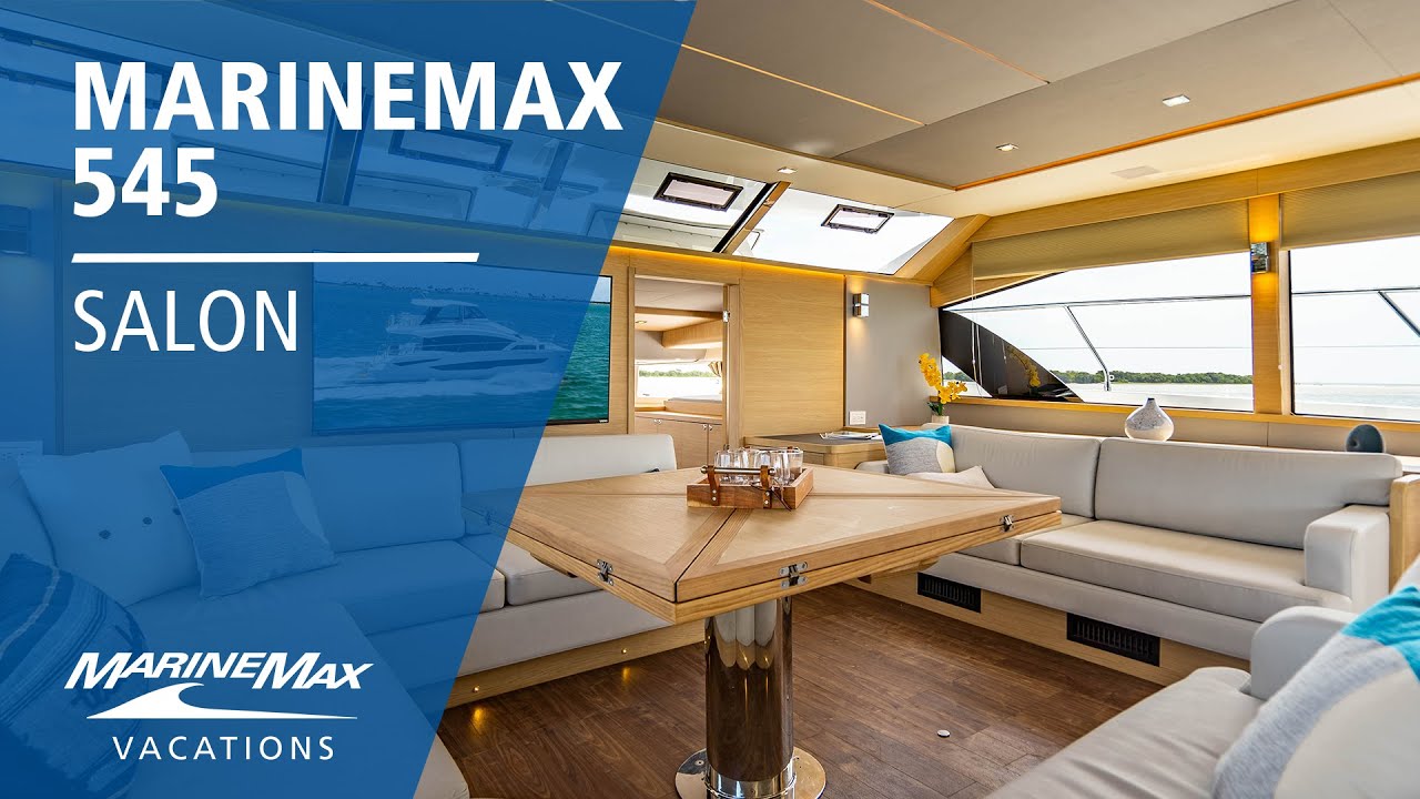Salon | Tour the MarineMax 545 Power Catamaran - YouTube