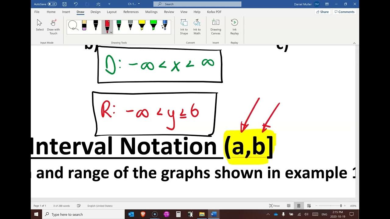 Unit 8 Chapter 1 Doman Range Part 2 - YouTube