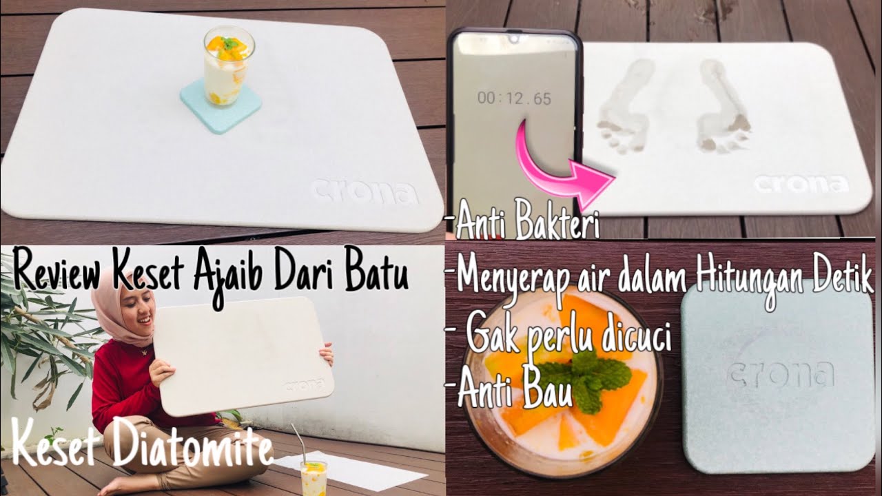 REVIEW KESET DIATOMITE AJAIB DARI BATU Cepat Kering Anti Bau & Anti ...