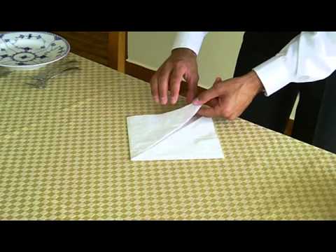 Napkin folding the crown - YouTube