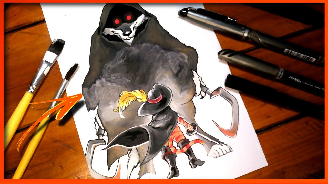 See, How to draw the Puss in Boots VS Wolf of Death - YouTube