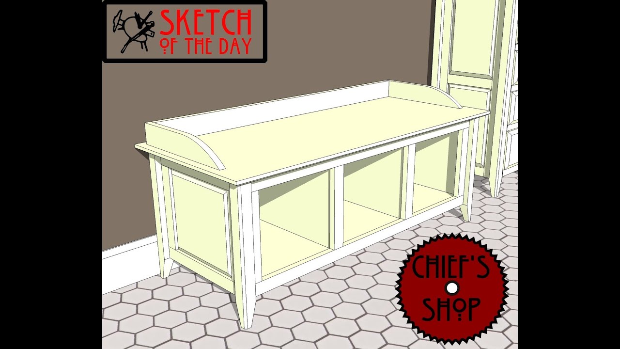 Chief's Shop Sketch of the Day: Bath Bench - YouTube