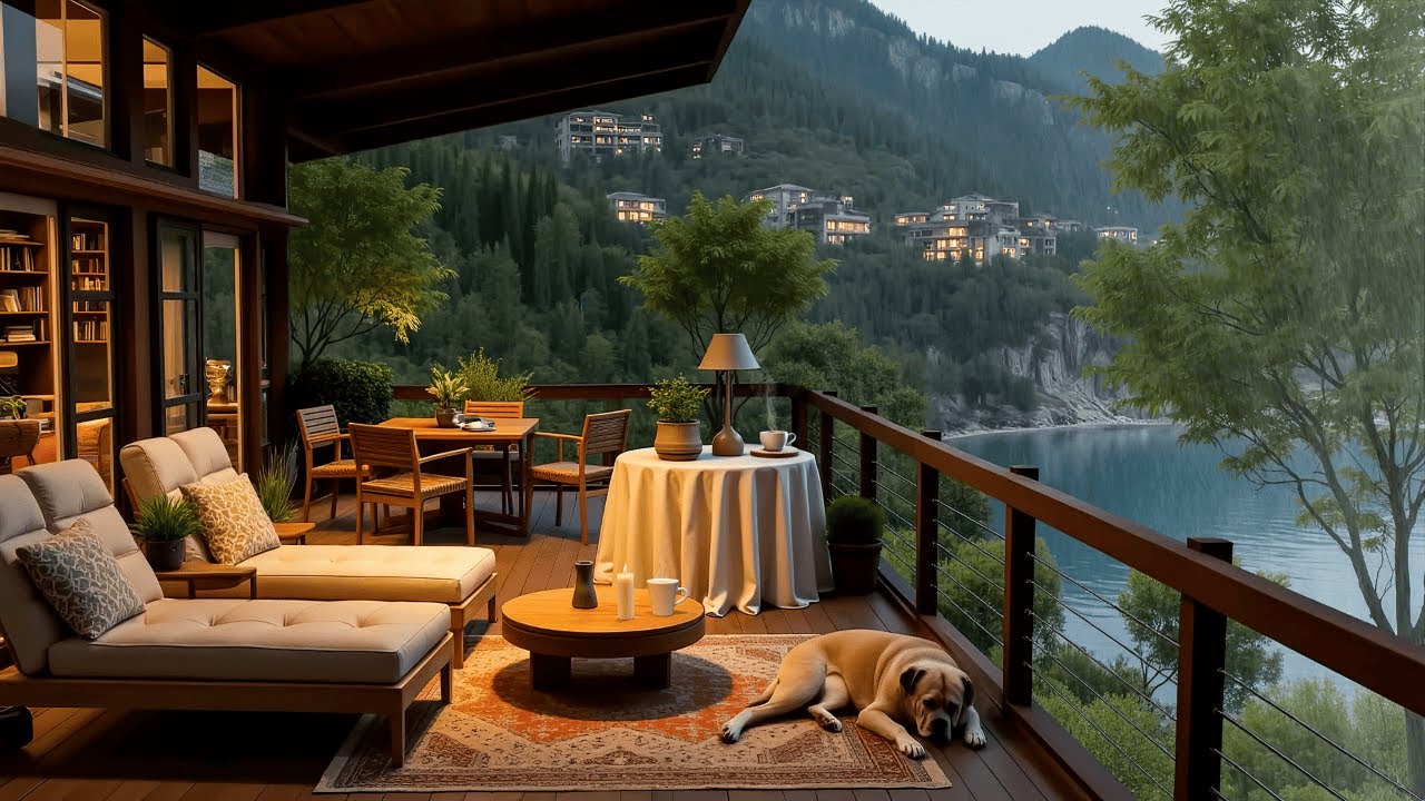 Peaceful Moods in Cozy Wooden House - Instrumental Music & Gentle Night ...