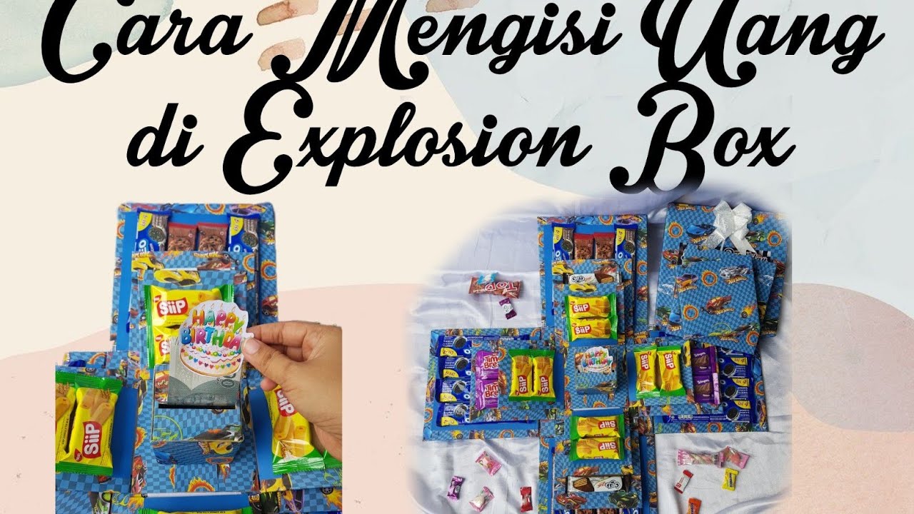 Tutorial mengisi uang tarik/Explosion box pakai uang tarik - YouTube