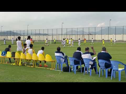 KHALID MURAD of Ittihad Kalba U15 scores a penalty vs Mleeha U15 in UNDER 15 YEARS LEAGUE (B) UAE