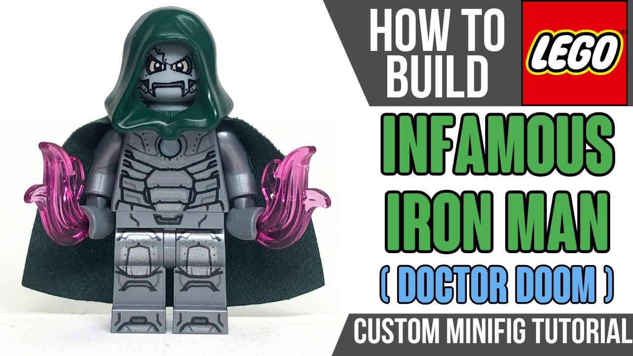 LEGO INFAMOUS IRON MAN (Doctor Doom) Custom Minifig Tutorial - YouTube