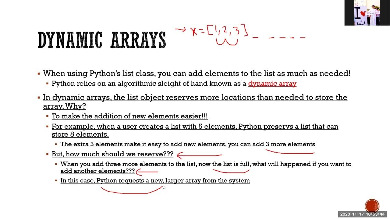 CS 250 Dr Bsoul Dynamic Arrays Lecture 10 - YouTube