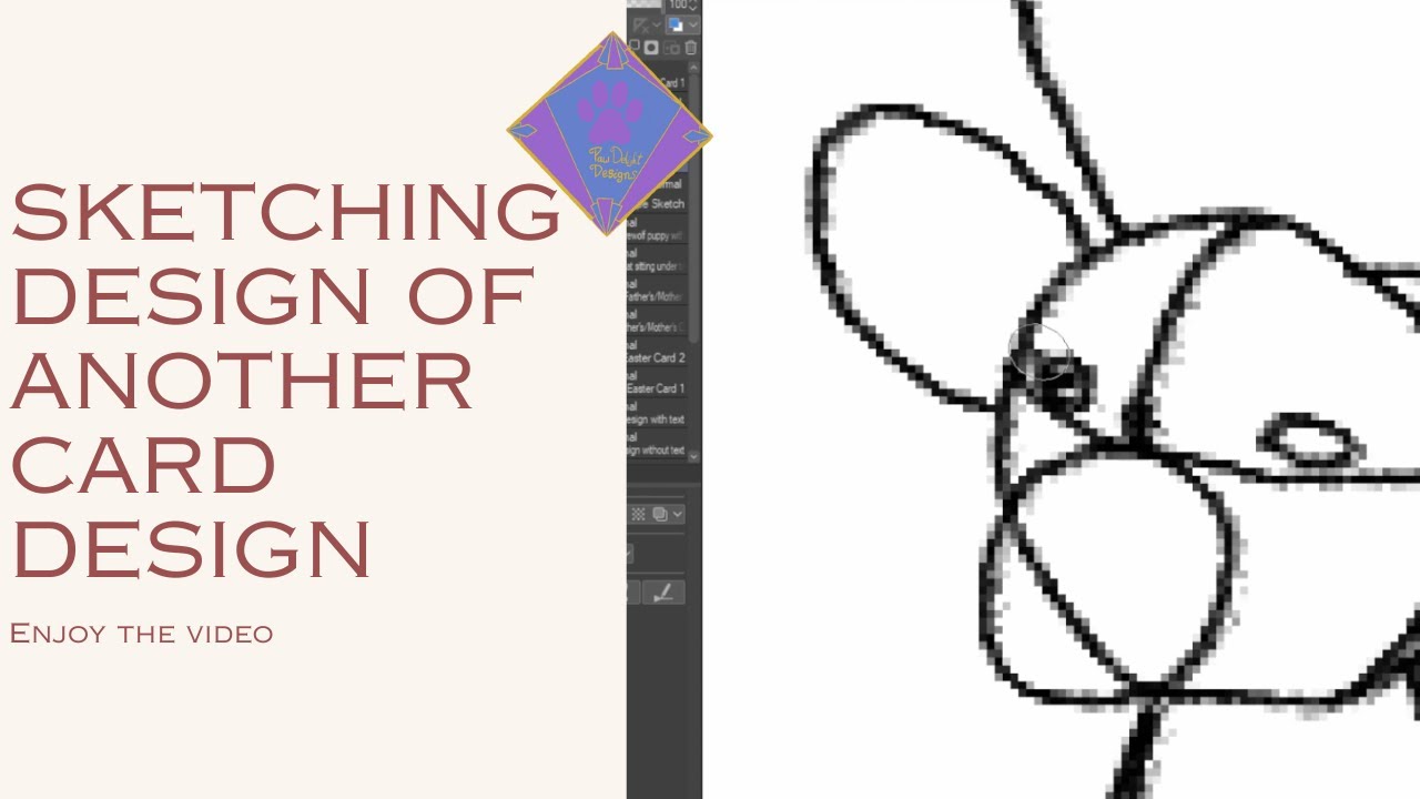 Sketching design of another card design - YouTube