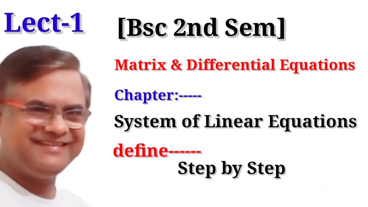 System of Linear Equations | Homogeneous equation | Matrices Bsc 2nd ...