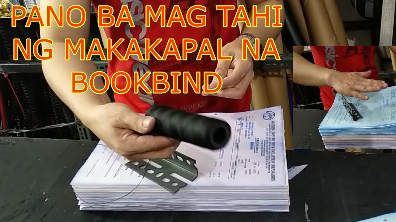 Tutorial PANO MAG TAHI NG MAKAKAPAL NA BOOKBIND - YouTube