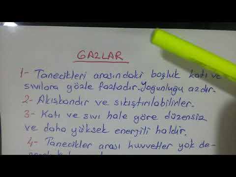 Katı sıvı gaz ve plazmanın genel özellikleri