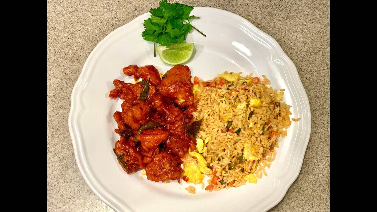 Chicken 65 and Egg Fried rice - YouTube