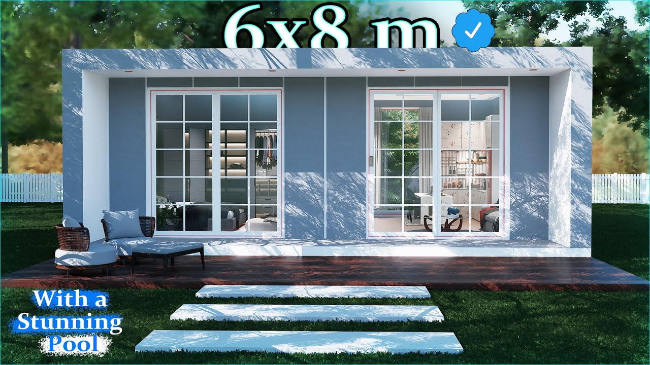 Modern Small House Design with Pool (6x8 meters) | Efficient Use of ...
